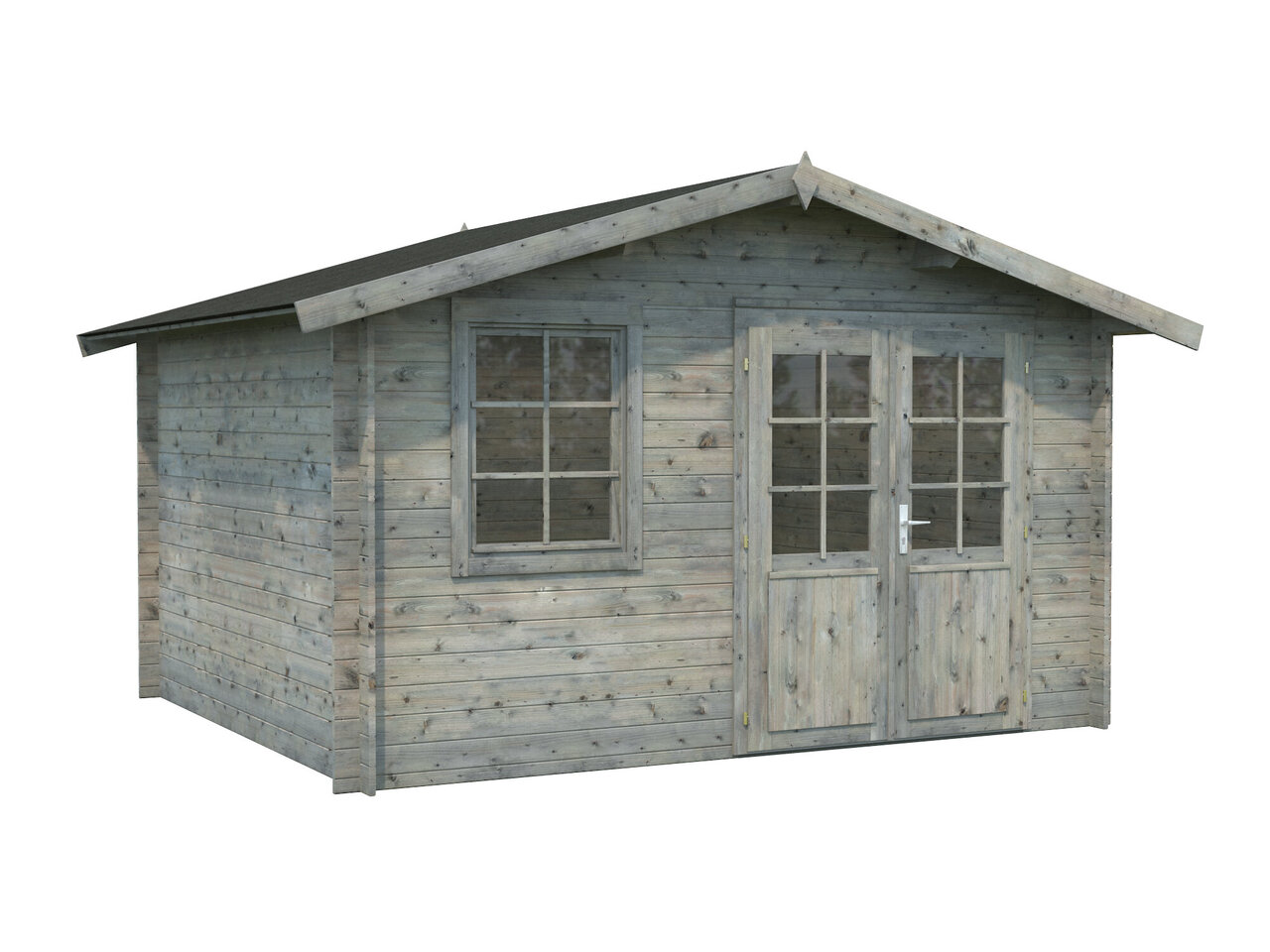 Palmako Gartenhaus Klara 10,4 m² Grau | Grau tauchgrundiert | Basic ...